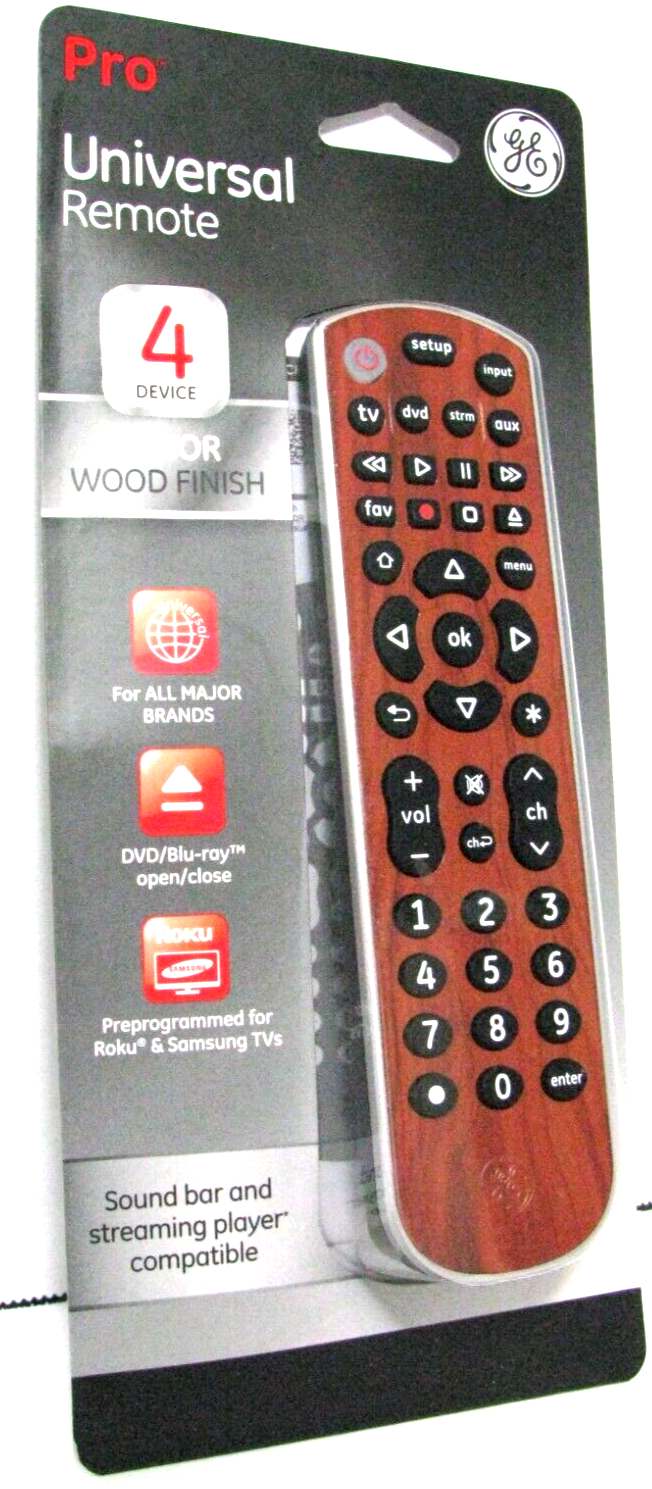 GE Pro Universal Remote 4 device for Samsung, Roku, All Major Brands ...