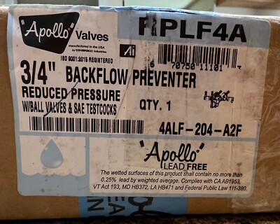 Apollo Valves 3/4" Backflow Preventer Reduced Pressure with Ball Valves ...