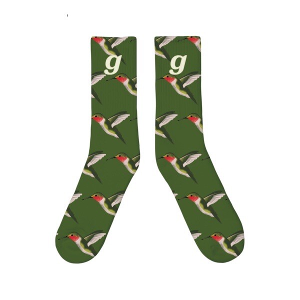GUSTER HUMMINGBIRD SOCKS GREEN | eBay