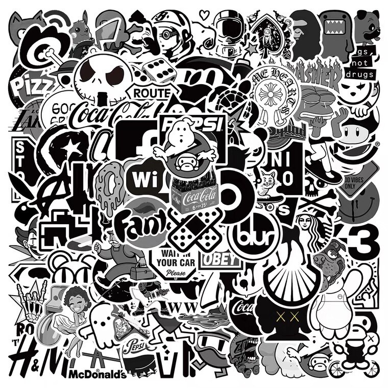 Graffiti Sticker Bomb 50X Horror Skull Vinyl Graffiti Sticker Bomb