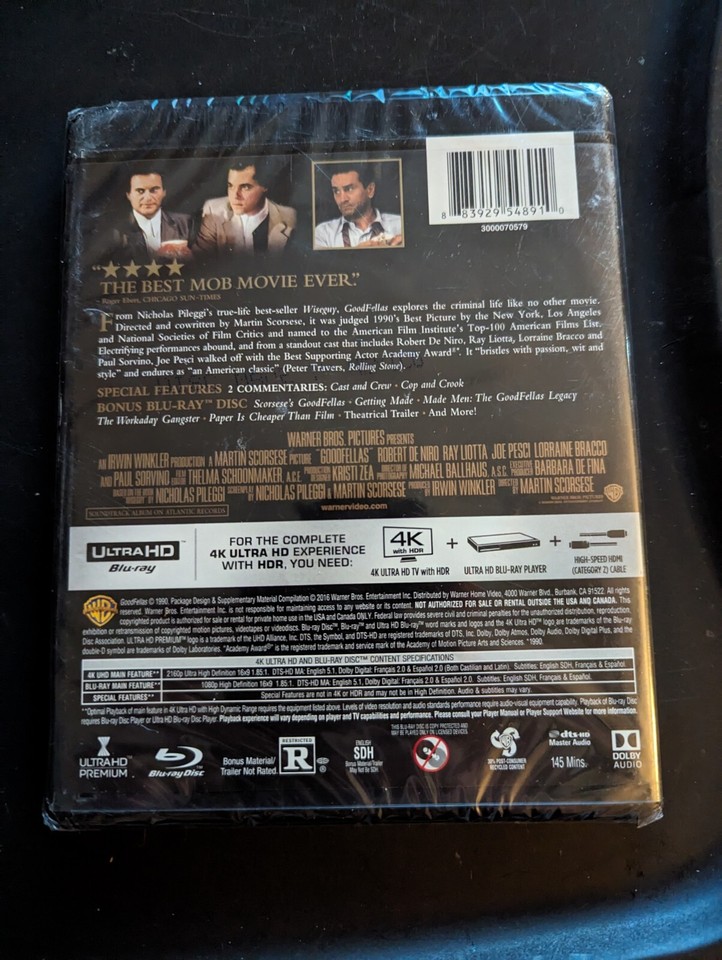 Goodfellas Ultra Hd 1990 New Sealed Read Desc 883929548910 Ebay