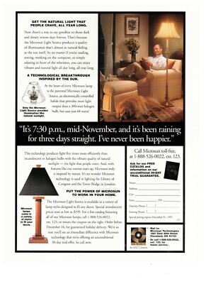 1997 Microsun Lamps Raining Three Days Straight Vintage Print ...
