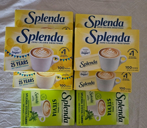 SPLENDA Sweetener 1300 packets. 11 boxes of 100 Packets & 2 boxes ...