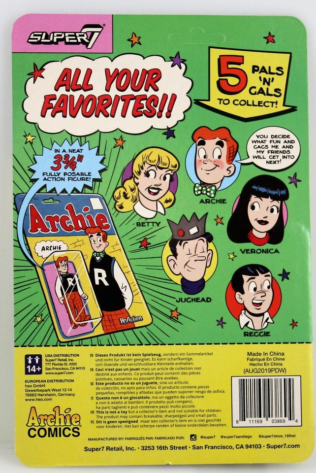 Reggie Archie Super 7 ReAction Action Figure New | eBay