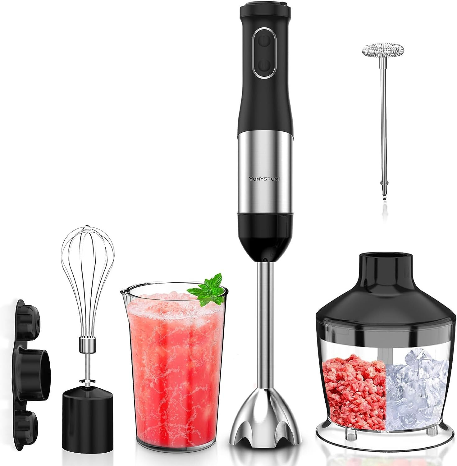 Multifunction Immersion Blender 7 in 1 Hand Blender Ice Crush 800W | eBay
