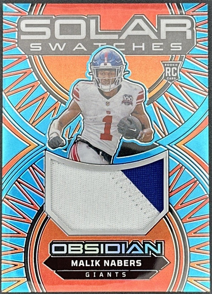 2024 Panini Obsidian - Solar Swatches Malik Nabers #SS-MNS Blue /25 ...