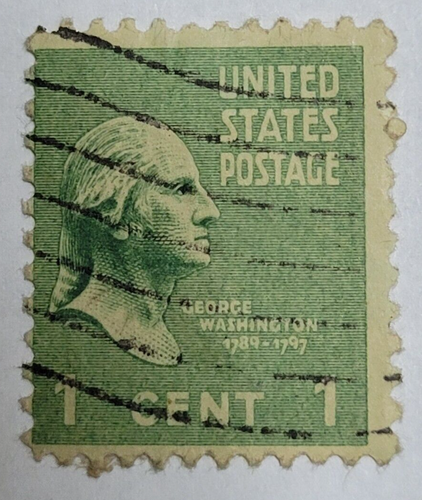 VINTAGE ~ U.S. Postage Stamp ~ George Washington ~ One Cent (1¢) Green ...
