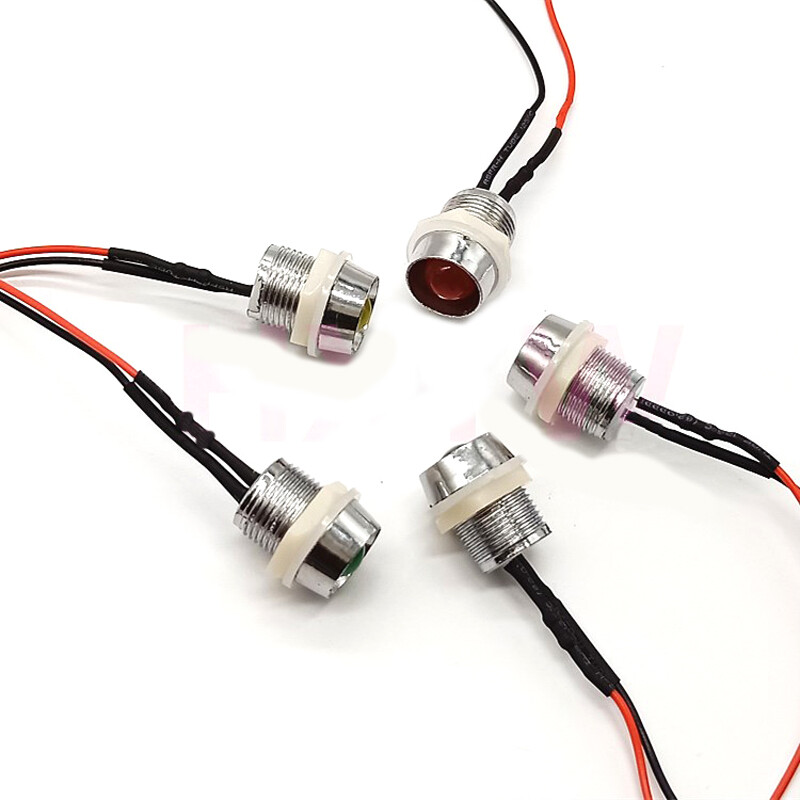 10mm 3V 6 9V 12V~220V Ultra Bright Pre-Wired LED With Holders 13mm ...