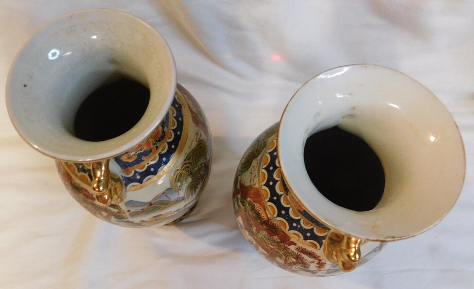 STUNNING~ZHONG GUO ZHI ZAO~ PAIR OF CHINESE VASES~MADE IN CHINA GOLD ...