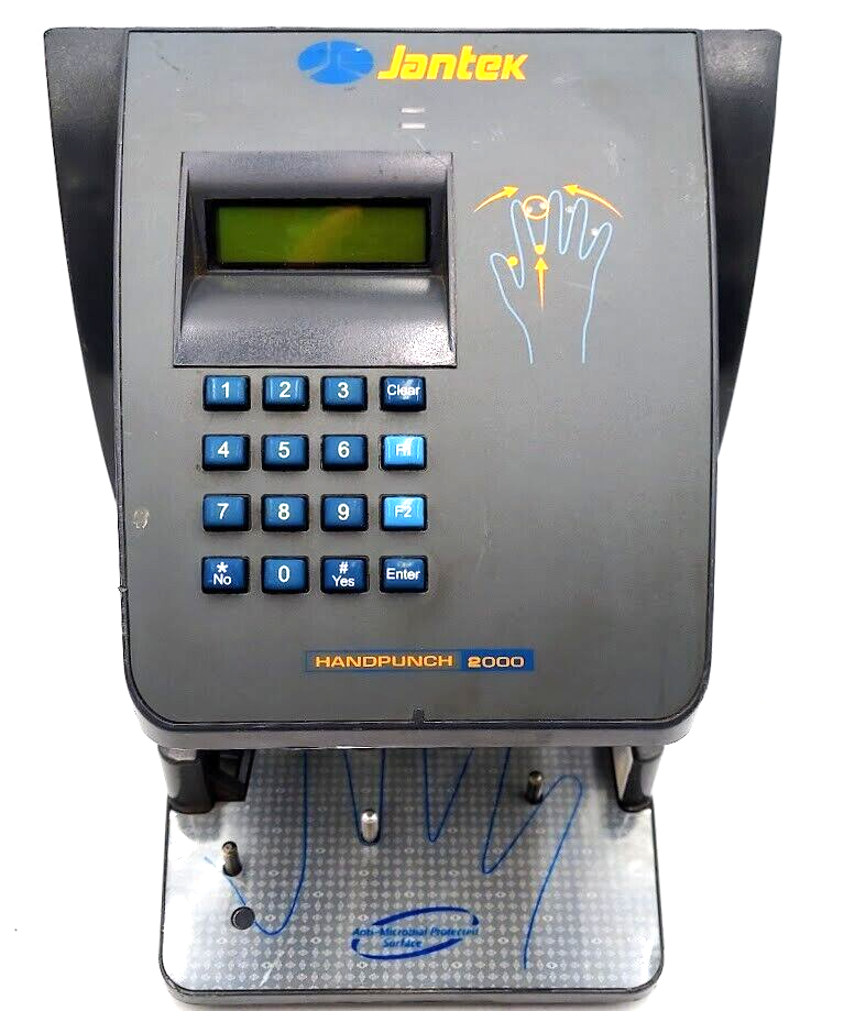 JANTEK HandPunch 2000 HP-2000 Biometric Time Clock Hand Scanner | eBay
