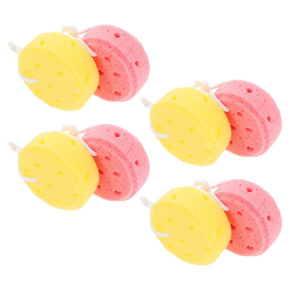 8pcs Baby Bath Sponges Cartoon Exfoliating Bath Sponge for Body Wash ...