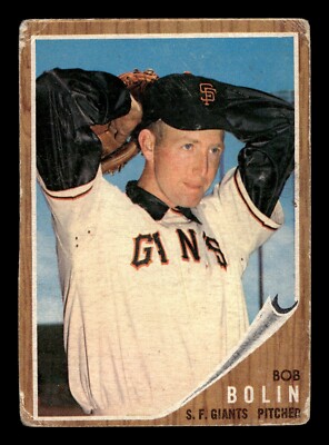 Bob Bolin 1962 Topps #329 San Francisco Giants Gd-Vg | eBay