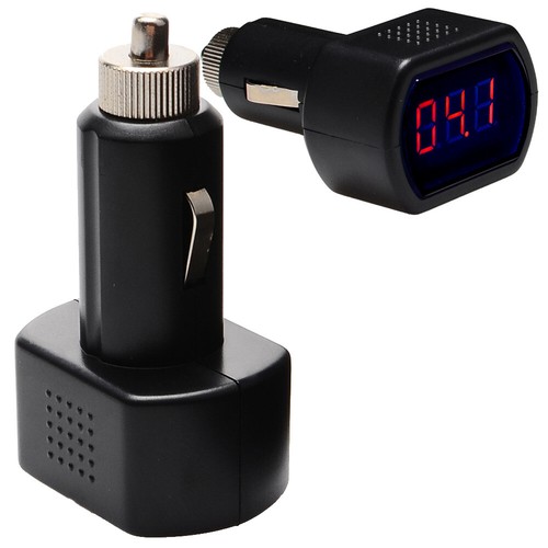 5pcs DC12V-24V Red LED Cigarette Lighter Electric Car Voltage Meter ...