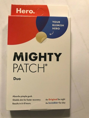 Hero Cosmetics Mighty Patch Duo 12 Count 6 Day Six Night Pimple Blemish ...