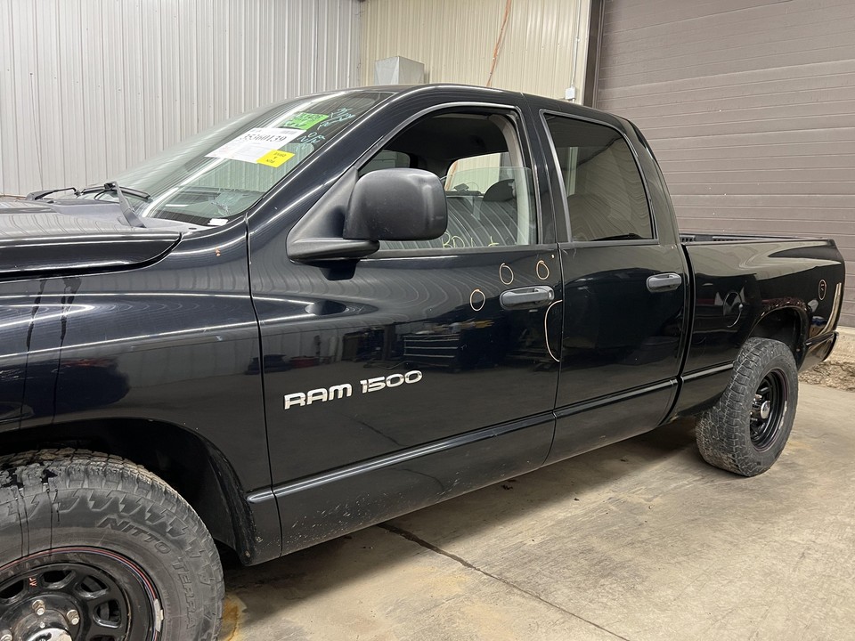 03-08 DODGE RAM 1500 DRIVER LEFT REAR SIDE DOOR ASSEMBLY BLACK PAINT ...