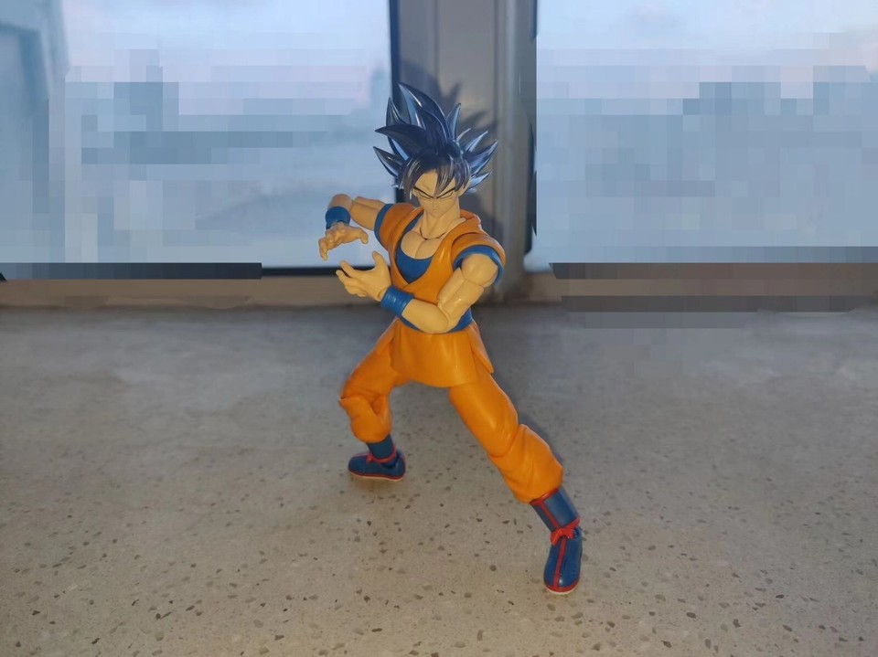 custom 1/12 shf ui goku head Ultra Instinct goku dark head（No Figure ...