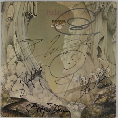 YES JSA Signed Autograph Album Record Vinyl Jon Anderson Steve Howe ...
