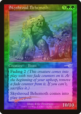 Skyshroud Behemoth FOIL Nemesis HEAVILY PLD Green Rare MAGIC MTG CARD ...
