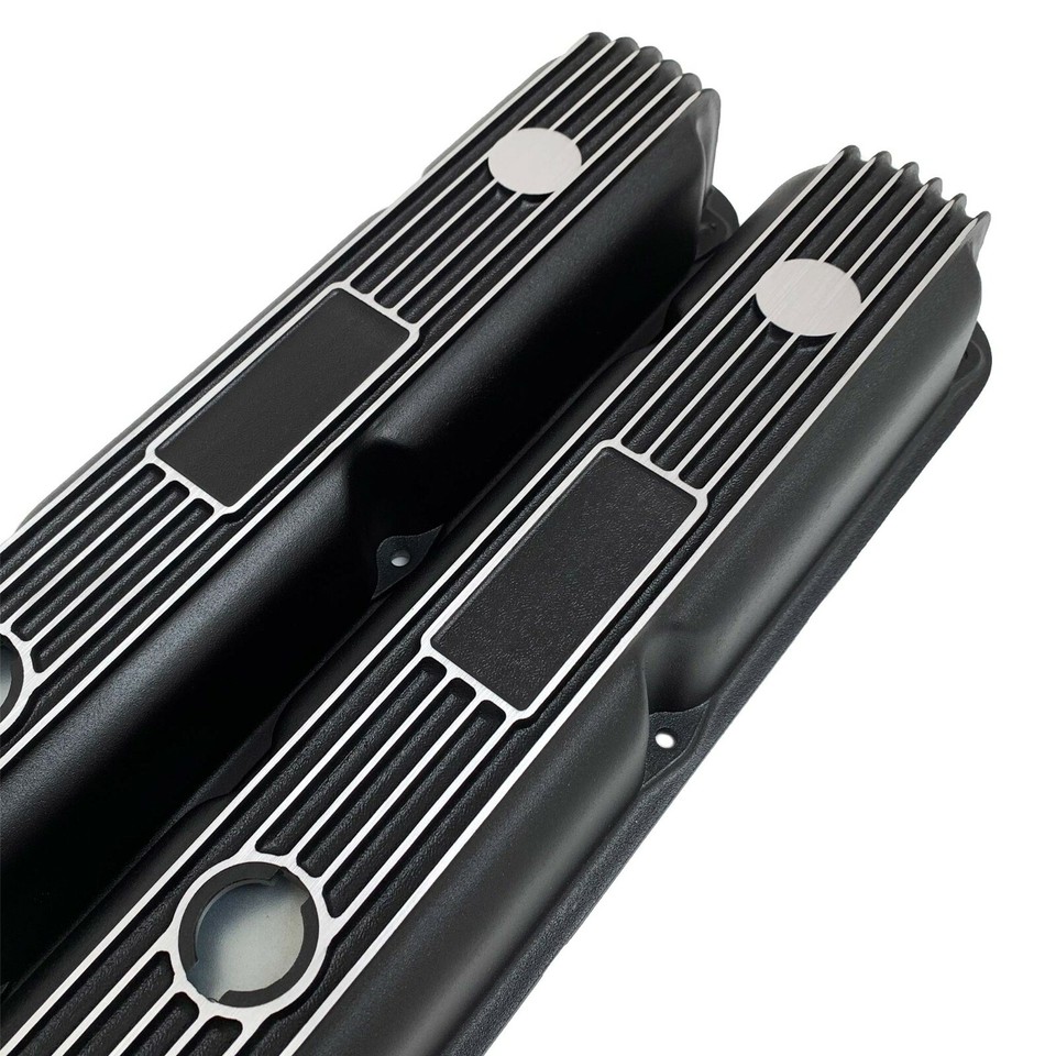 Mopar Performance 318, 340, 360 Valve Covers - Black Finned - Ansen ...