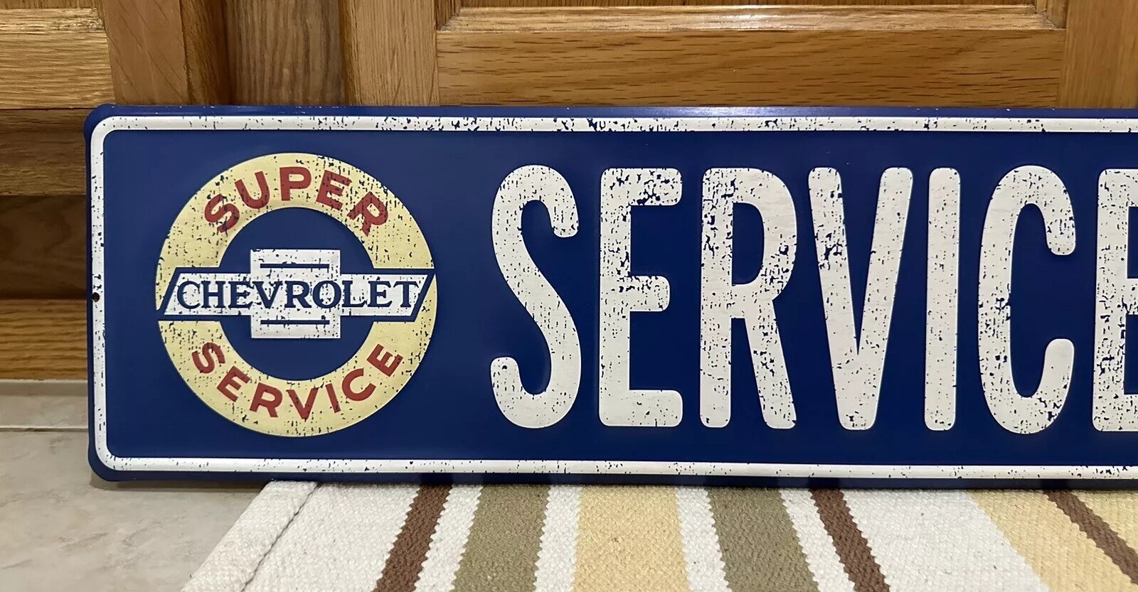 Chevrolet Service Department Metal Sign Chevy Parts Vintage Style Wall ...