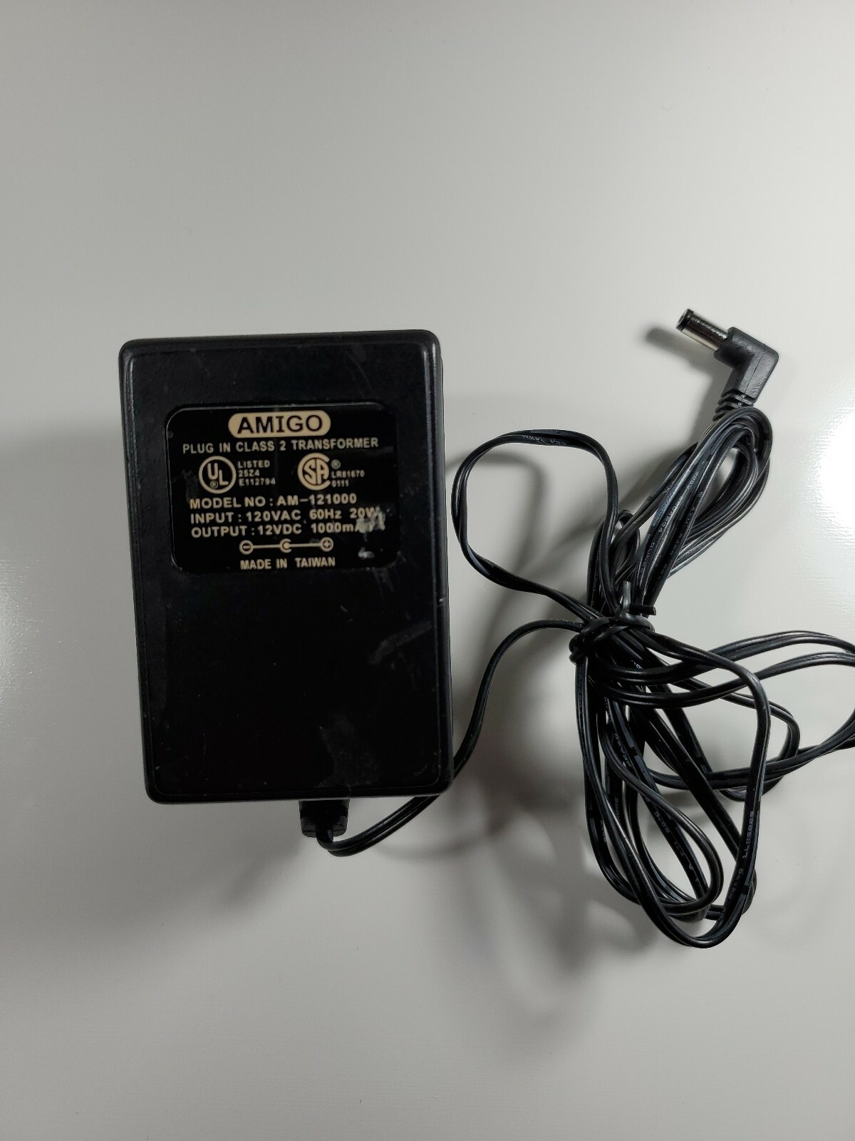 Amigo AM-121000 12VDC 1A 1000mA 20W AC Adapter Wall to Barrel | eBay