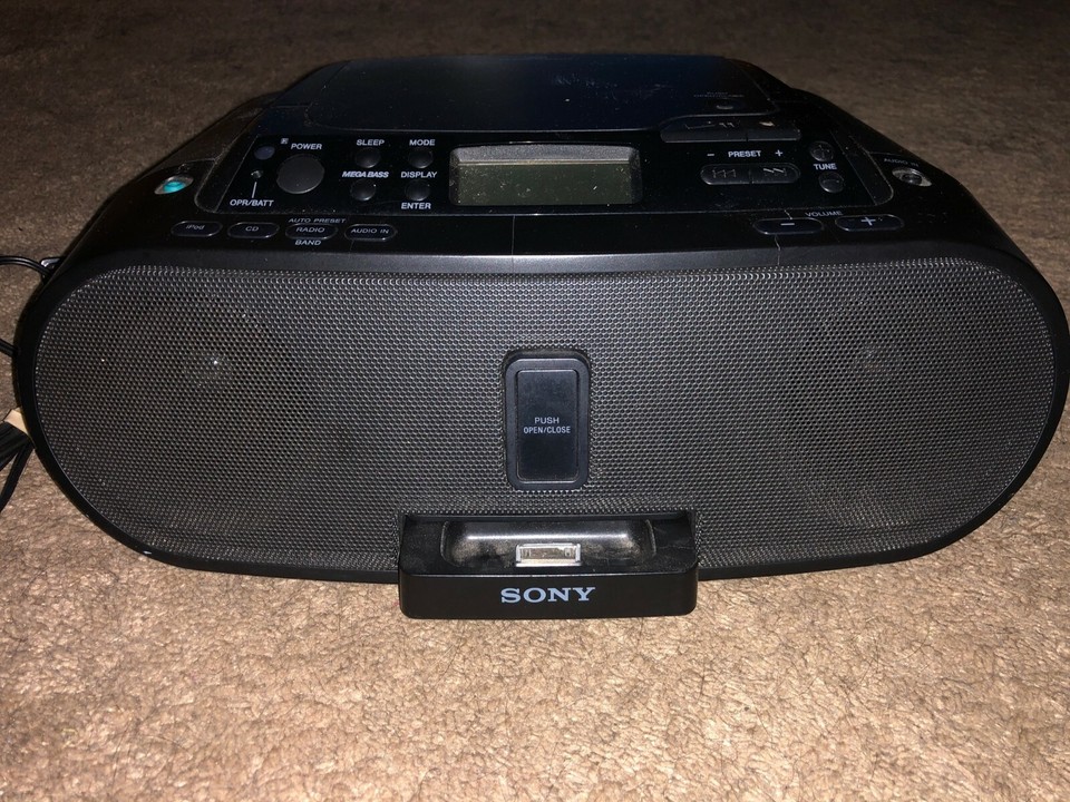 Sony ZS-S2iP CD/M-R/RW Playback iPod Dock AM/FM Tuner W/ Power Cord ...