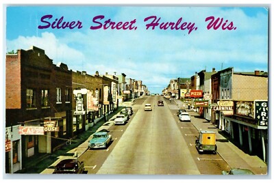 1959 Birds Eye View Silver Street Hurley Classic Cars Road Wisconsin WI ...