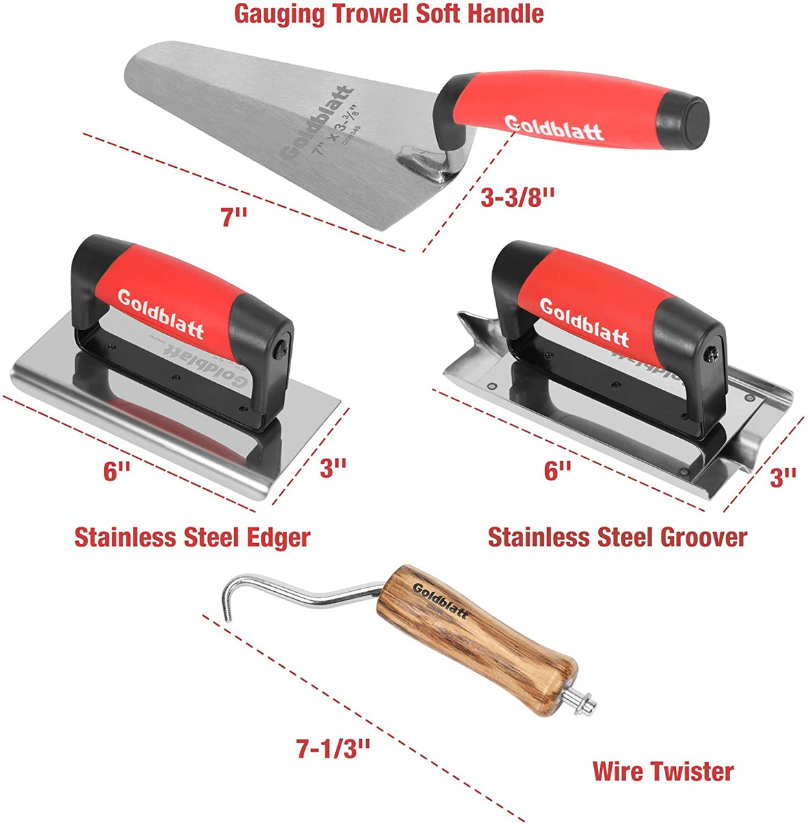 Concrete Trowel WYXDSDEV Masonry Hand Tool Set, Concrete Tools Set 1 ...