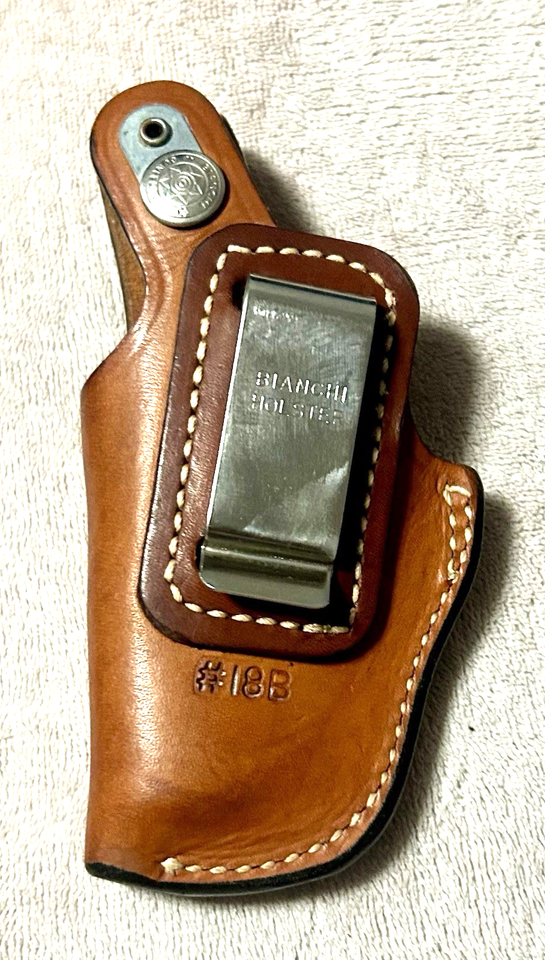 RARE BIANCHI BROWN LEATHER HOLSTER - MODEL 18B RH OMC / AMT BACKUP 380 ...