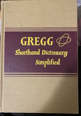 Gregg Shorthand Dictionary Simplified 1960 | eBay