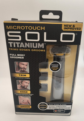 Micro Touch Solo Titanium Grooming Trimmer for Men - Black -Open Box | eBay