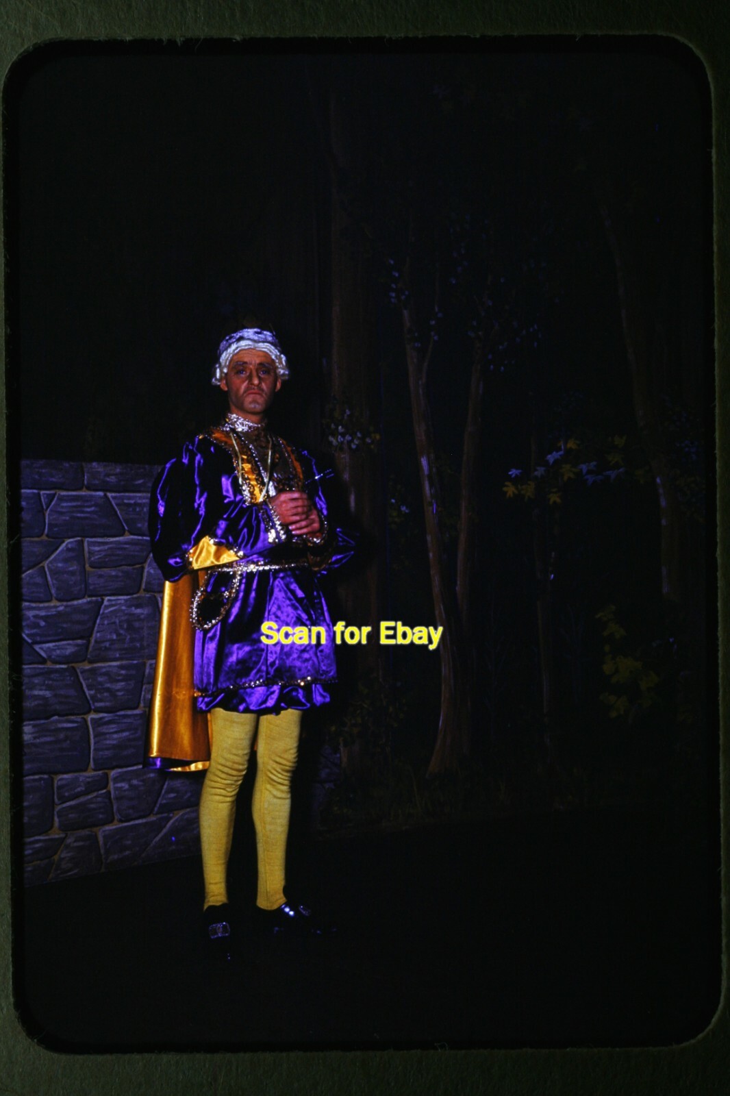 European Man, Theater Play Stage Actor in early 1950's, Kodachrome ...