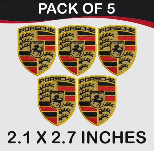 Pack of 5 Porsche Logo Iron on Patch - Sew Patch - Embroidered Patch | eBay