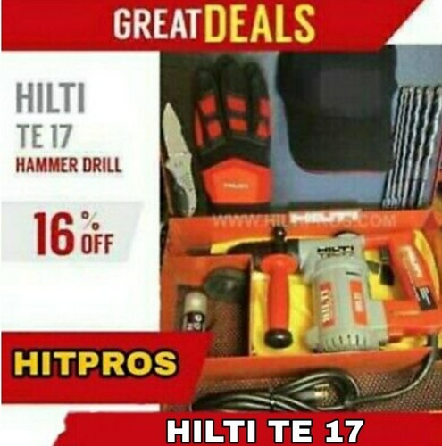 HILTI TE 17, GREAT CONDITION, FREE BITS, HILTI GLOVES, EXTRAS, FAST ...