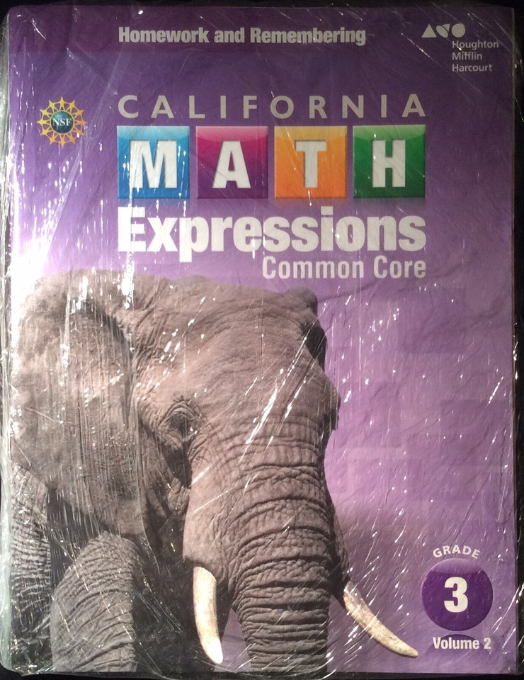 HMH Math Expressions California Homework and Remembering Vol.1&2 Grade ...