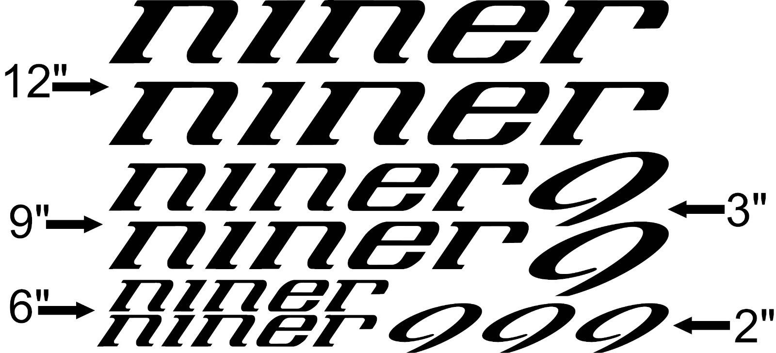 Custom Niner bikes Frame Decal Set. Pick Your Color. USA Seller! | eBay