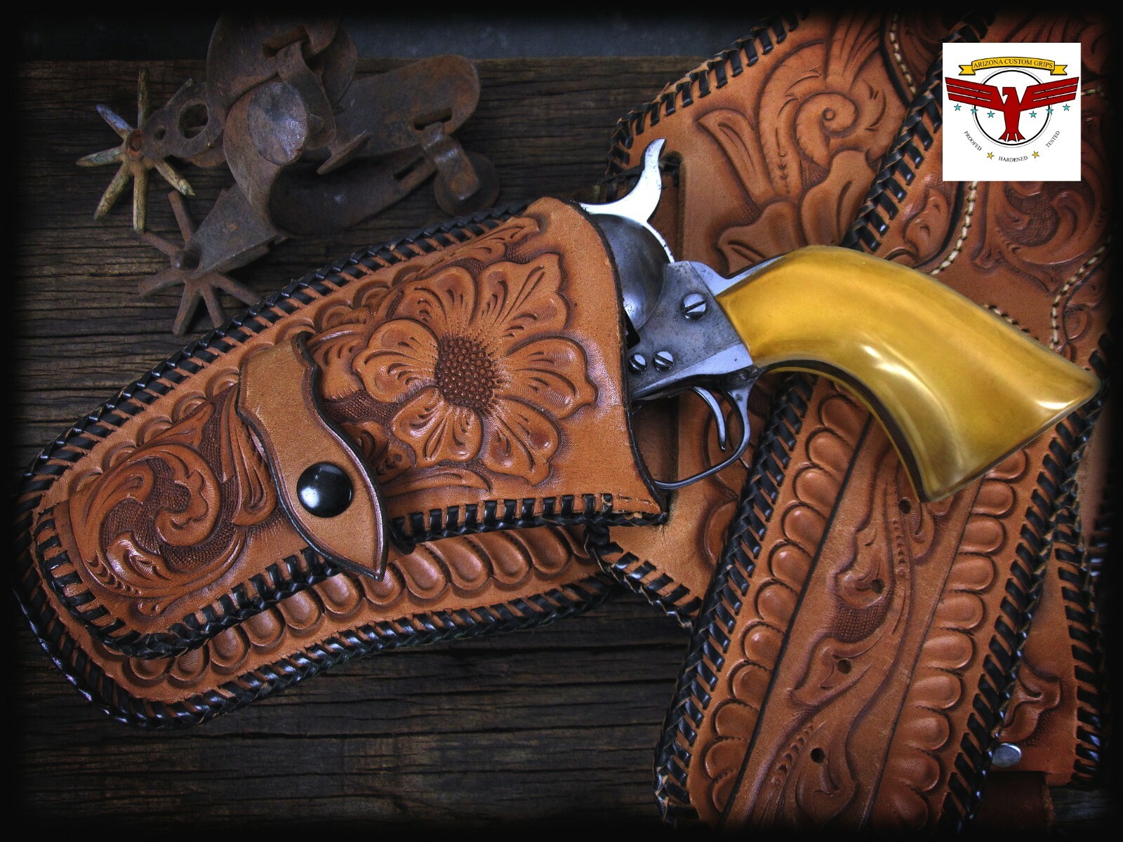 PIETTA 1860 ARMY BLACKPOWDER AND CARTRIDGE REVOLVERS; ONE-PIECE AGED ...