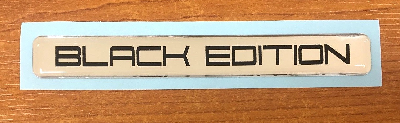 BLACK EDITION Sticker/Decal - Black on Chrome - HIGH GLOSS DOMED GEL ...