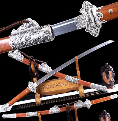 Chinese KungFu Dao Sword Katana Sharp Damascus Steel Han Tang Saber ...