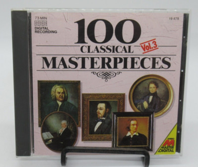 100 CLASSICAL MASTERPIECES: VOLUME 3 MUSIC CD, 20 V/A TRACKS, BACH ...