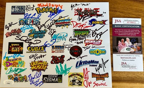 Print autographed by 24 Voice Actors, Pokemon, Anime, Rachael Lillis ...