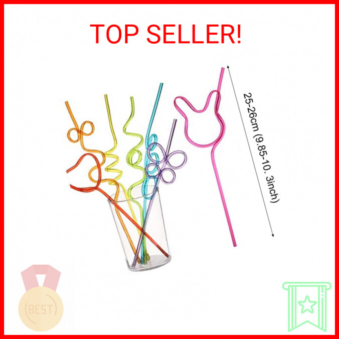 Tomnk 30pcs Crazy Straws, 15 Assorted Colorful Silly Straws for Kids ...