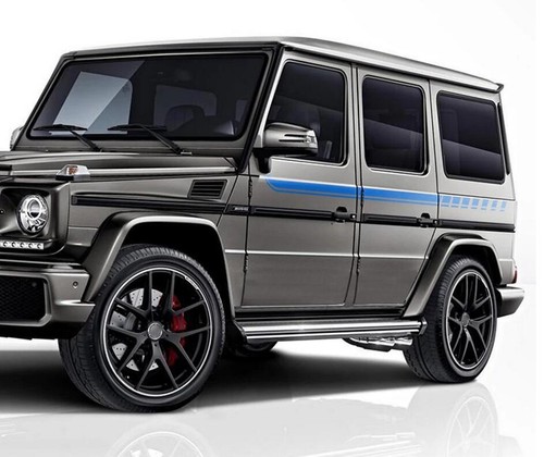 2 PCS Graphics Racing Stripe Car Side Sticker For Mercedes Benz All ...