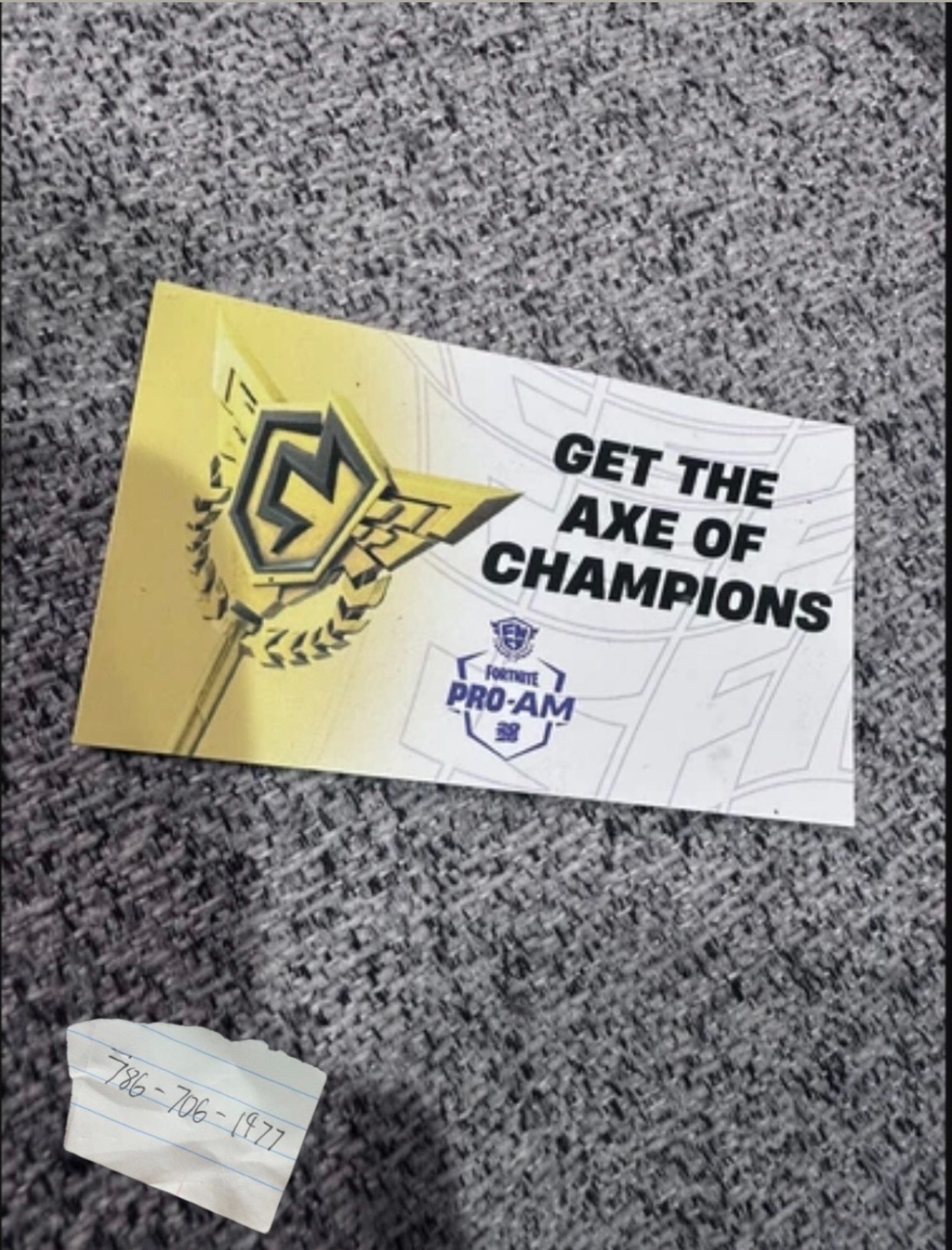 FNCS Fortnite Axe of Champion Code txt 786-706-1977 b4 buying CHECK 2ND ...