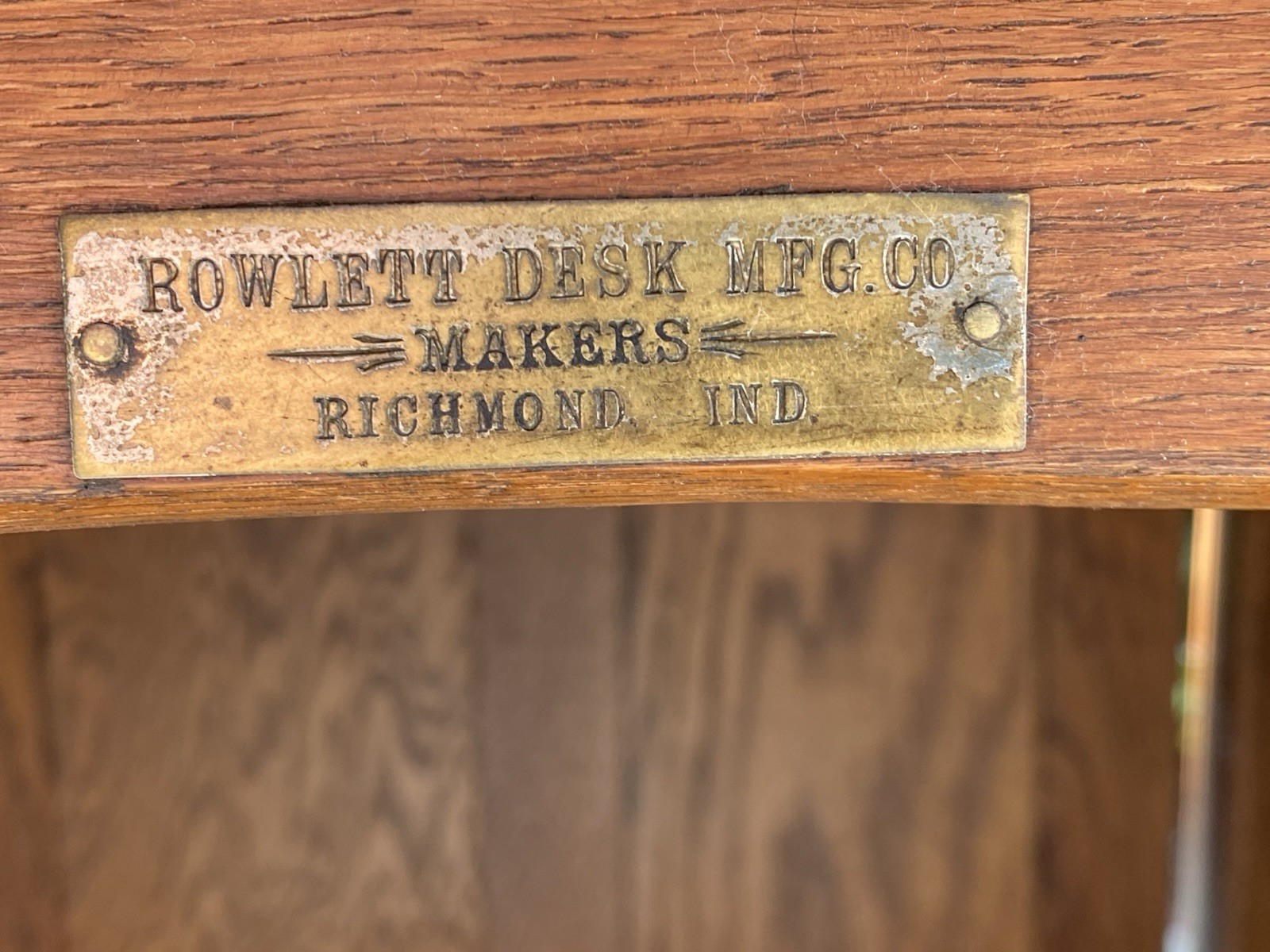 Vintage Roll Top Desk By Rowlett | eBay