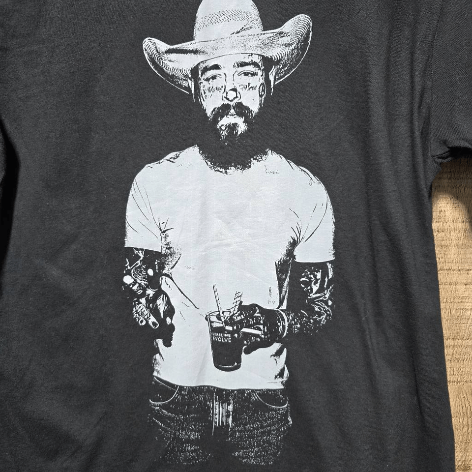 Comfort Colors Black Cowboy Post Malone Country Music & Concert Graphic ...