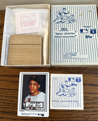 Topps 1952 Reprint Porcelain Willie Mays Rookie LIMITED EDITION W Coa ...