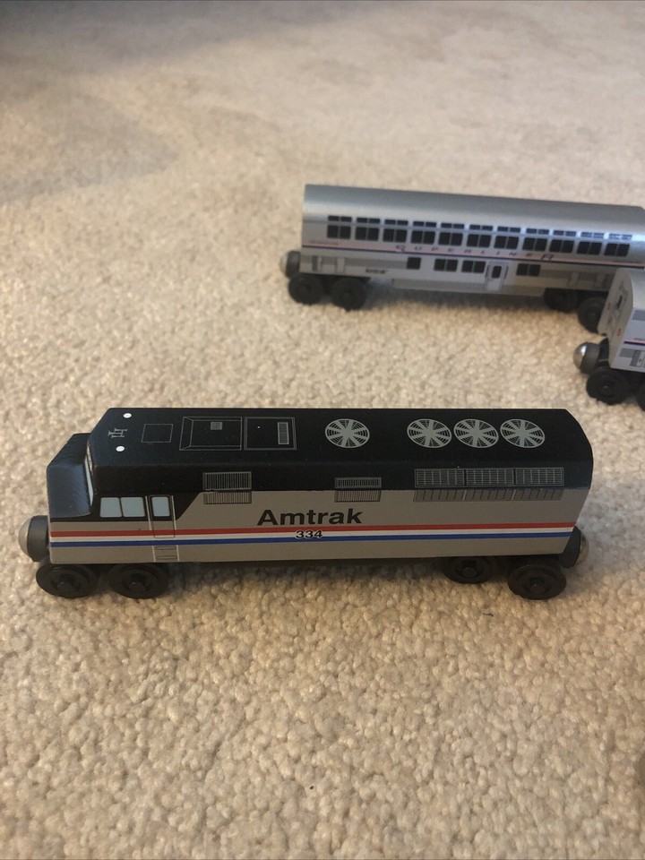 Wooden Whittle Shortline Railroad Amtrak Superliner 12-Car Set - Rare ...