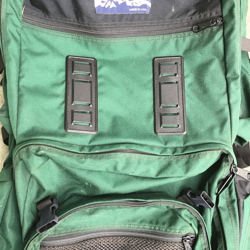 Vintage Jansport Green Hiking Backpack External Frame Cushion Hip Wings ...