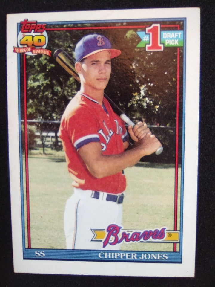 Chipper Jones Rookie Card #1 Draft Pick! Excellent condition. 1991 ...